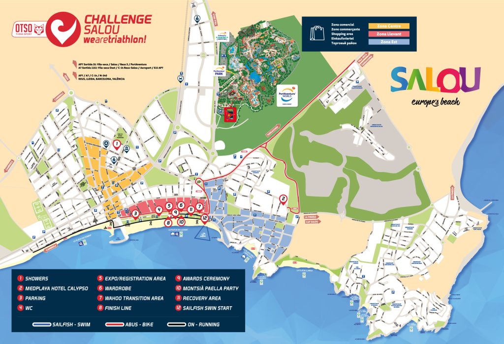 Ubicaciones del OTSO Challenge Salou 2023 - Challenge Salou